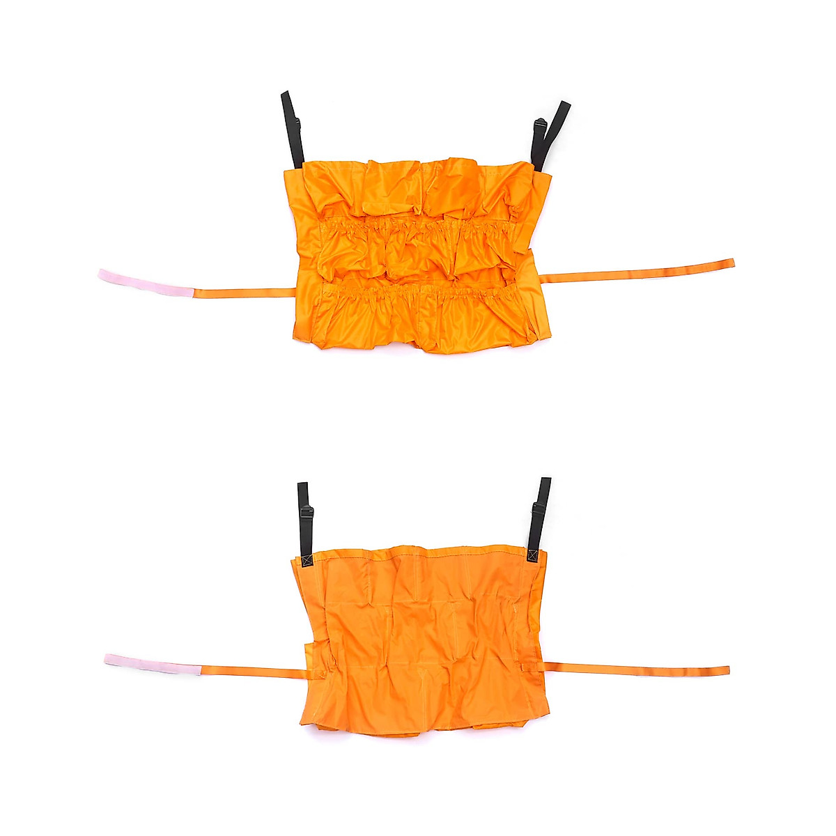 QWORK Trash Can Caddy Bag, 10 Pockets Commercial Cleaning Caddy Bag, Fit 32-50 Gallon Can, Round Trash Bag Holder, Garbage Bin Caddy Organizer, Yellow