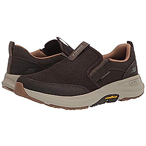 Skechers Men's Go Walk Outdoor-Athletic Slip-On Trail Hiking Shoes with Air Cooled Memory Foam Sneaker, Brown, 10 X-Wide
