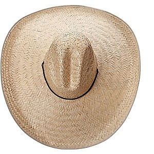 Double Weaved Hard Shell Shade Hat Large Fit Wide Brim Straw Hat Tan