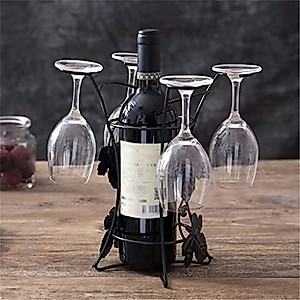 DOUBA Wine Holder Glass Holder 2 in 1 Party Display Stand Storage Rack Goblet Holder Champagne Bar