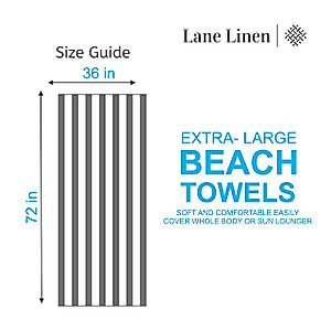 LANE LINEN 4 Pack Beach Towels - 100% Cotton Beach Towel with Beach Bag, Luxury Pool Towels for Adults, Quick Dry, Soft & Absorbent Oversized Beach Towel (36"x72"), Beach Essentials for Women - Red