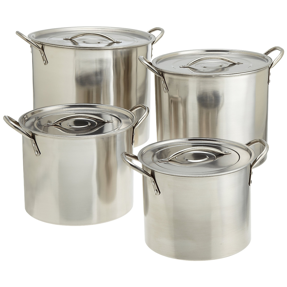 Star Crafts 4 Piece Stainless Steel Stock Pot Cookware Set Contains 4 Stockpots and 4 lids