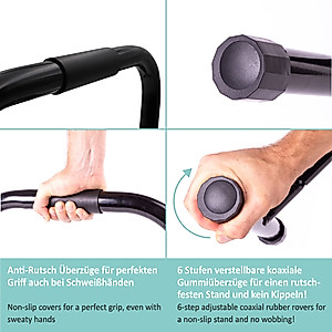 PULLUP & DIP Fitness Parallettes, Medium Parallette Bars For Calisthenics, Crossfit & Gymnastics, Handstand Bars With Extra Wide Handle & No Wobbling