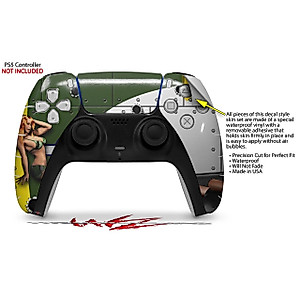 WraptorSkinz Skin Wrap compatible with Sony PS5 DualSense Controller WWII Bomber War Plane Pin Up Girl (CONTROLLER NOT INCLUDED)
