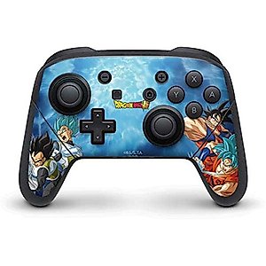Skinit Decal Gaming Skin Compatible with Nintendo Switch Pro Controller - Officially Licensed Dragon Ball Super Goku Vegeta Super Ball Design