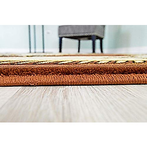 PlanetRugs Glamour Design 206 3D Hand Carved Traditional Rug Oriental Floral 7'9''x10'8'' Brown Chocolate