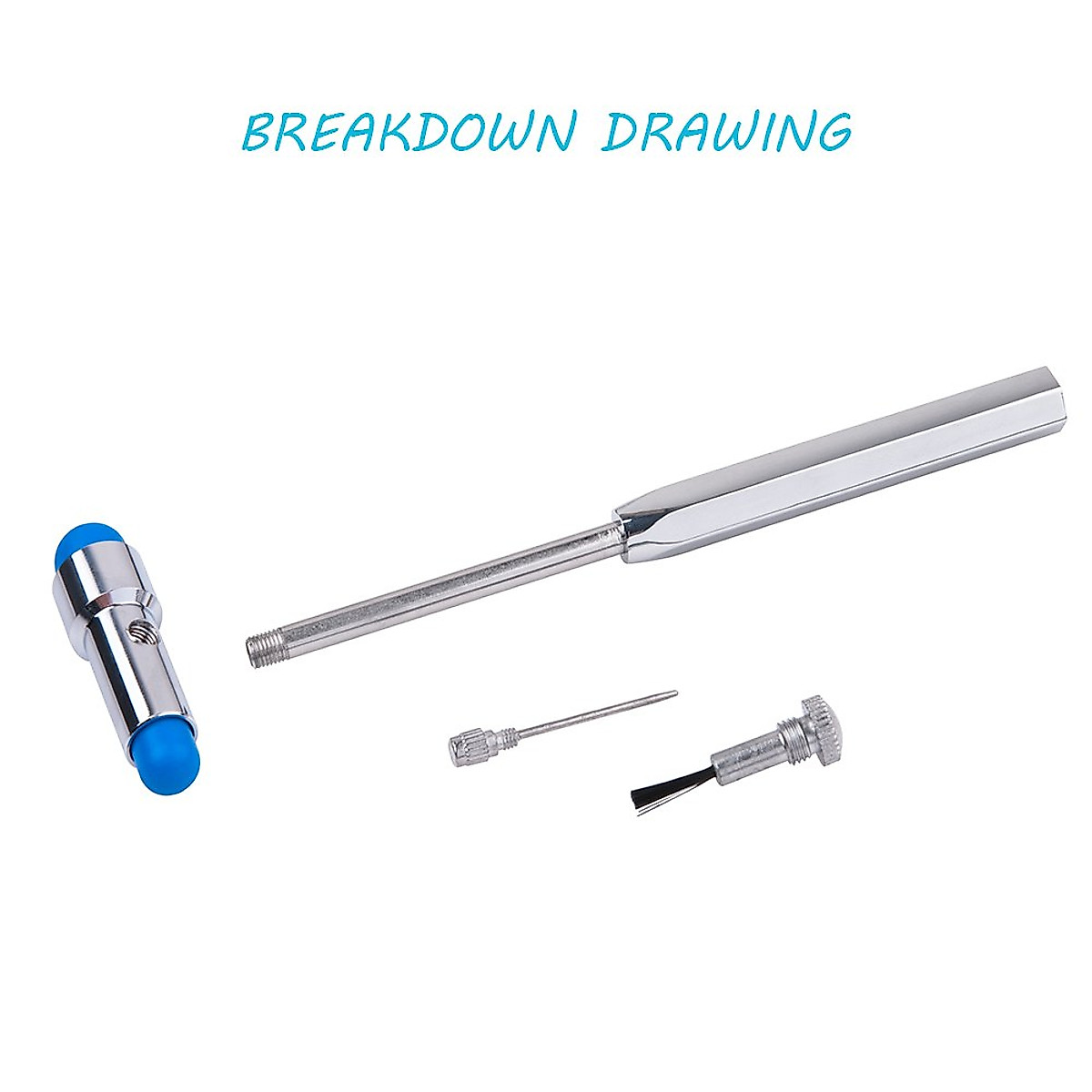 Reflex Hammer, with Needle and Brush - Tromner Neurological Reflex Hammer for Neurologic Reflex Diagnosis and Testing - Light Weight Neurology Therapy Instrument by QIYUN - Blue