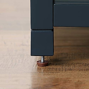 Ove Decors Stanley 42 inch Bathroom Vanity Combo Freestanding Bath Cabinet | Modern Single Sink with Cultured Marble Countertop | Backsplash Included, Midnight Blue