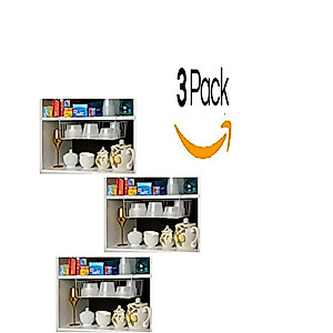 YBM HOME Under Shelf Wire Basket Storage Organizer for Kitchen Pantry - Hanging Storage Cabinet Organizer Rack Adds Extra Storage Space Underside the Shelf, Medium, 3 Pack White