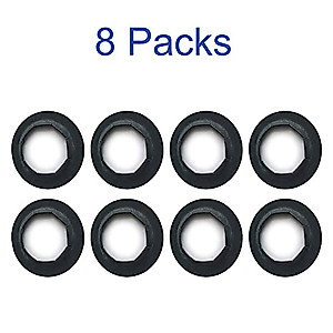 (8-Pack) 1/2" Axle Push Nuts, Dolly Wheel Lock Washers with Oiled Phosphate Finish - Fit 1/2” Axle Rods on Dollies, Yard Trailers, and Lawn Wagons