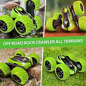 Bottleboom Remote Control Car,4WD Double Sided 360° Rotating RC Car with Headlights, Stunt Car Toy, Kid's Toy Gift Cars for 6 7 8 9 10 11 12 Years Old Boys