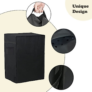 BOSKING Patio Mini Refrigerator Cover Outdoor Fridge Dust Cover with Storage Pocket 420D Heavy Duty Waterproof Chest Freezer Cover Compact Refrigerator Covers Square Furniture Protective Cover