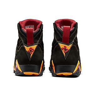 Jordan Mens Air Jordan 7 Retro CU9307 081 Citrus 2022 - Size 9.5, Black/Citrus-varsity Red