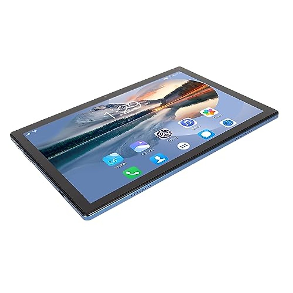 HD Tablet, 5G WiFi 4G LTE Dual Camera Octa Core CPU 2 in 1 Blue Tablet with Keyboard and Mouse for Family (US Plug)