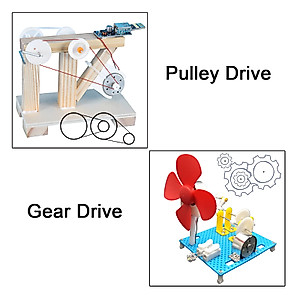 EUDAX 6 Set Mini Generator Motors 3V-12V DC Motor Electric Motor with Propellers Fan Leaf for DIY Electronic Toys Wind Turbine Hand Cranked Power Model School Project Educational Physics Experiment