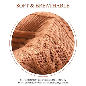 jollybows 6pcs Baby Nylon Headbands Hair Bow Elastics Hairbands Hair Accessories for Baby Girls Newborn Infant Toddlers Kids (Natural colors)