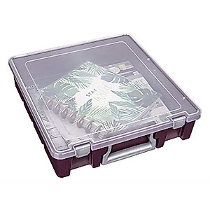 AB Designs 6955ABDP Super Satchel 1-Compartment Open Core, Stackable Home Storage Organization Container, Plum
