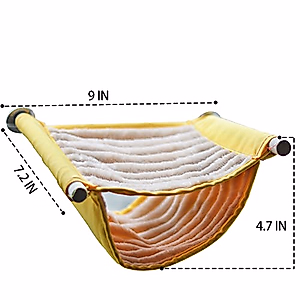 CCHOME Winter Warm Bird Nest House, Hanging Hammock Snuggle Hut Parrot House Tent Hammock Bird Cage, Plush Fluffy Birds Hut Hideaway for Parakeet Budgies Cockatiels Lovebird