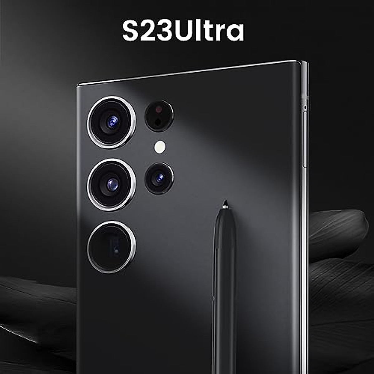 RAYPUR 5G Unlocked Smartphone for S23 Ultra, 7.3inch Full Screen Cell Phone, 7800Mah, 16 1TB, Global Version Android Mobile Phones, Facial Fingerprint Unlocking GPS,Black-1TB