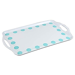Reston Lloyd Rectangular Melamine Serving/Ottoman Tray, South Beach