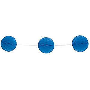 Unique Industries, Honeycomb Ball Garland, Party Supplies - Royal Blue, 7 Feet (63377)