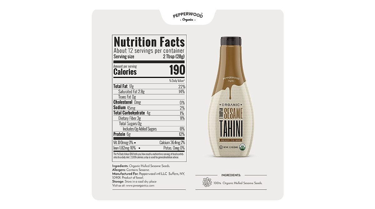 Organic Ethiopian Sesame Tahini - Creamy & Ready Use