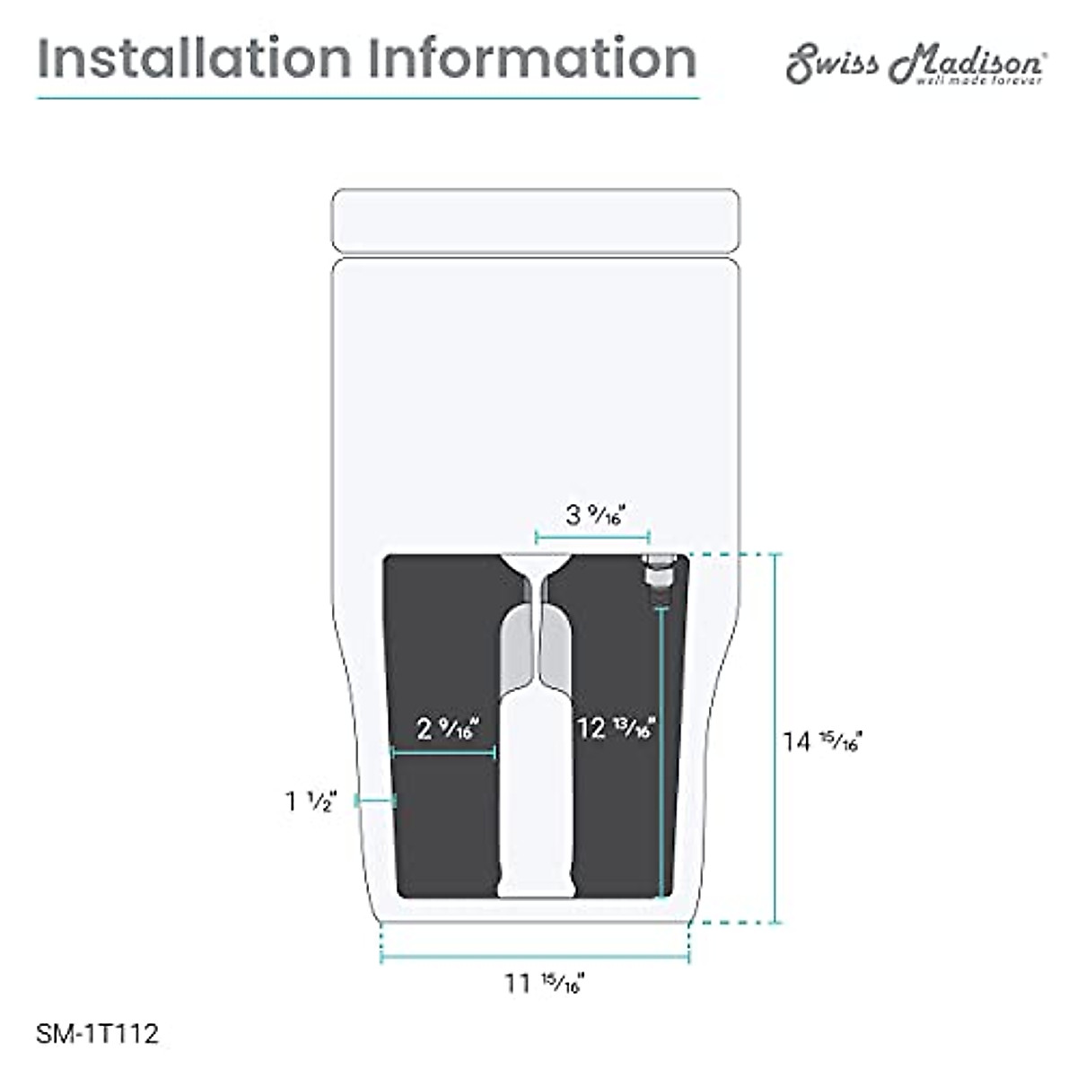 Swiss Madison SM-1T112 Ivy One Piece Toilet Dual Flush