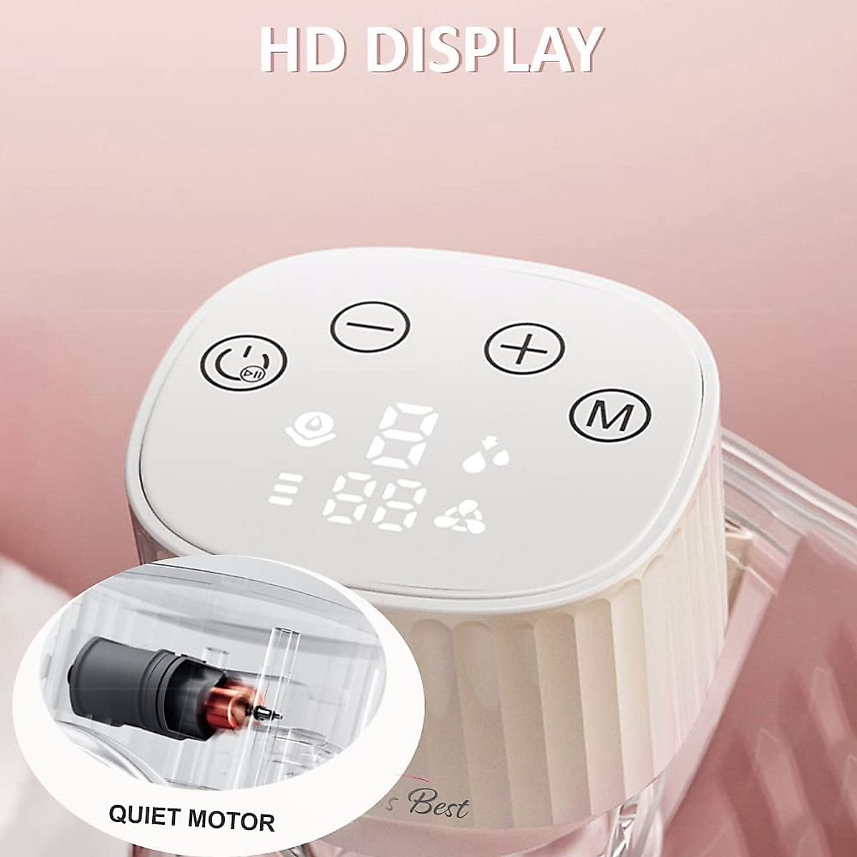 Mom's Best Wearable Hands-Free Double Electric Breast Pump | Quite | BPA Free Silicone | LCD Display | 3 Modes 9 Levels of Suction | 3 Flange Sizes | Type C Charging | Breastfeeding Essentials |2 pack