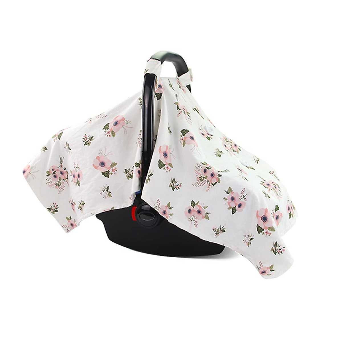 MHJY Baby Car Seat Cover, Car Seat Covers for Babies Multi-use Infant Carseat Canopy Cover for Girls Boy Nursing Breastfeeding Cover,A-White