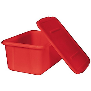 School Smart 276859 Large Storage Tote with Snaptite Lid, 7-1/2" x 11-3/4" x 15-1/2", Red