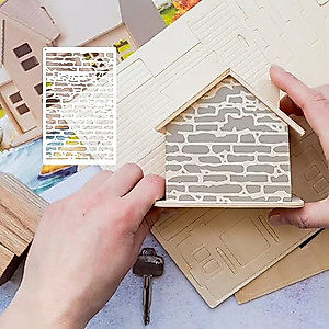 8 Pieces Stencils for Crafts, Honeycomb Wall Layering Stencils Marble Crackle Geometric Stencils Mixed Media Art Texture Stencils for Painting on Card Making Canvas DIY Furniture Paper (8 Mix media)