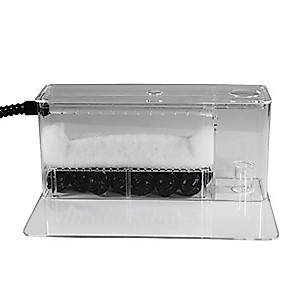 Penn-Plax Water World Luxury Large Cylinder Acrylic Aquarium with Built-in Stand and Storage Top – 360° View – Great for Freshwater and Saltwater Fish – 53 Gallons