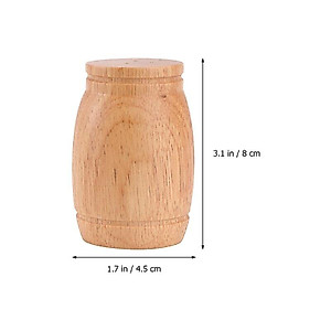 1pc Spice Jar Wooden Small Salt Shaker With Lid For Kitchen Barbecue Pepper Shaker Salt Shaker Seasoning Jar Easy To Carry