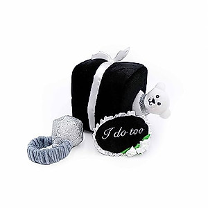 ZippyPaws Wedding Dog Toys - Wedding Ring Box Burrow, Gifts for Dog Couples, Fun Dog Engagement Toys for Photos, Rehearsals, After-Parties, and Wedding Gifts