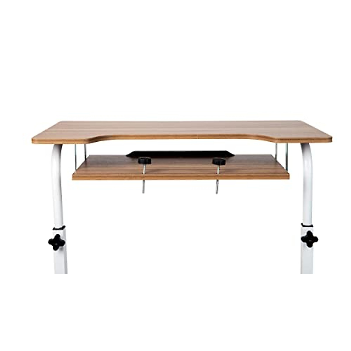 Mind Reader Adjustable Rolling Lapdesk Couch End, Side Table, Over Bed Desk, Medium, Brown