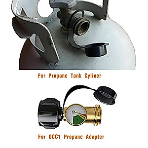 A.I.FORCE 10Pcs QCC1 Propane Dust Caps, LP OPD Filler Valve Dust Cap Strap, QCC1 Thread Protection Sleeve Covers for Propane Tank, Adapter and Gauge Fitting (1.32" Inner Diameter)