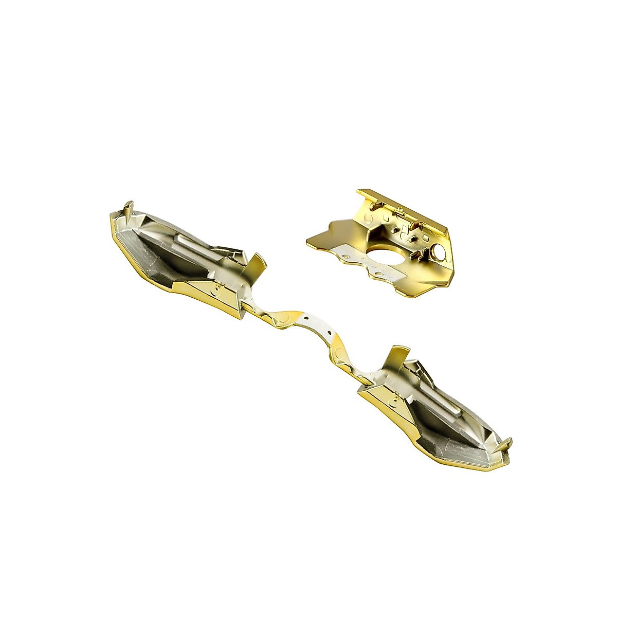 2PCS Chrome LB RB Bumper Trigger Buttons with Tools for Xbox One Elite Controller & Xbox One Controller with 3.5mm Jack (Gold)