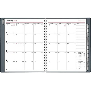 Office Depot® Brand Monthly Planner, 8-1/2" x 11", Silver, January To December 2023, OD001630