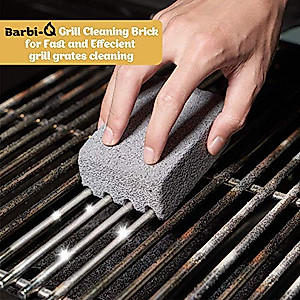 Barbi-Q Grill Cleaning Bricks - Grill Stone | Griddle Cleaner Block - Stone Brick Cleaner for BBQ | Grills | Racks | Flat Top Grill | Pool | Toilet Cleaner - (Pack of 3)