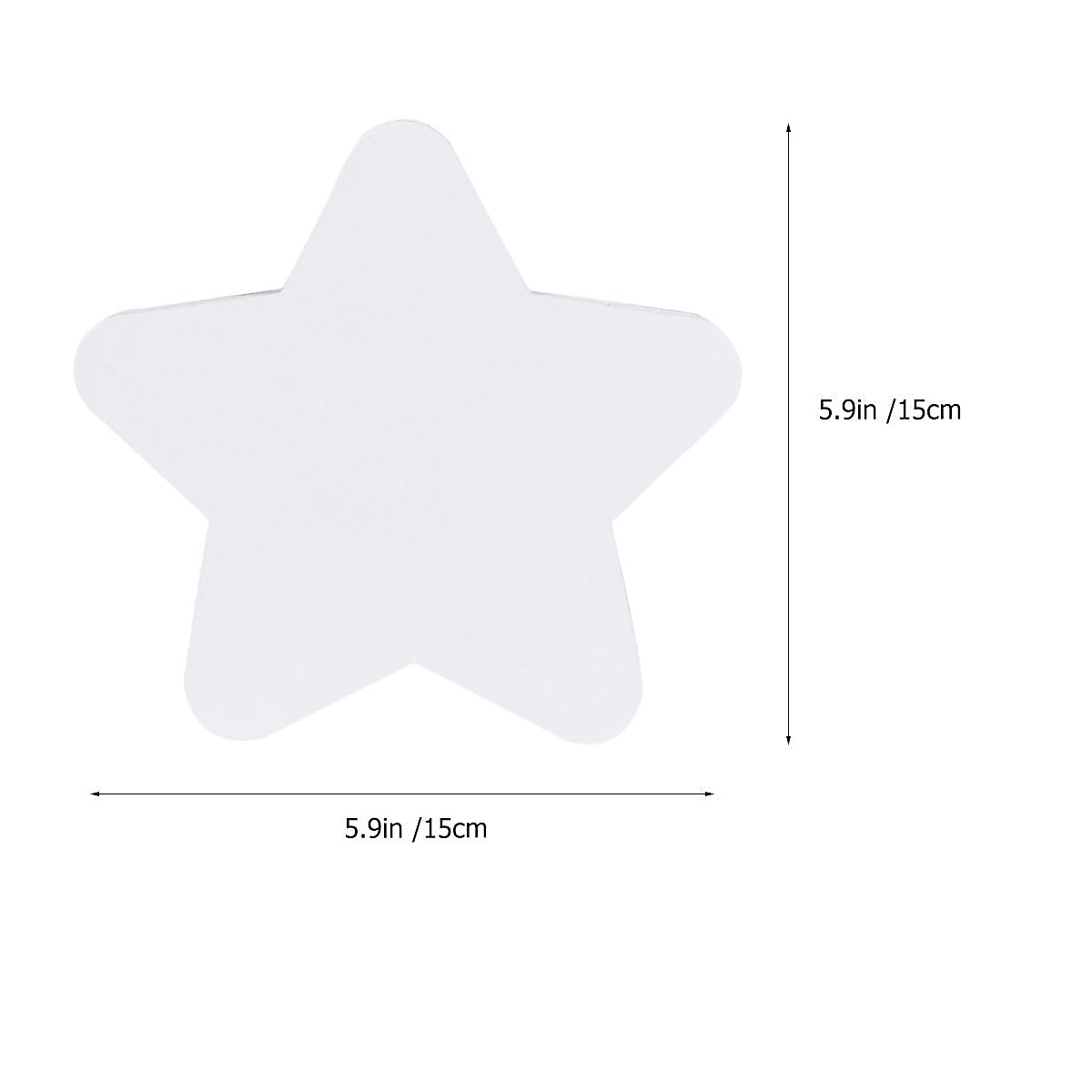 Exceart 5 Pcs Canvas Painting Board Round Edge Star Shape Blank Art Cotton Oil Paint Drawing Panel for Artist Hobby Painter Students Kids 15x15cm