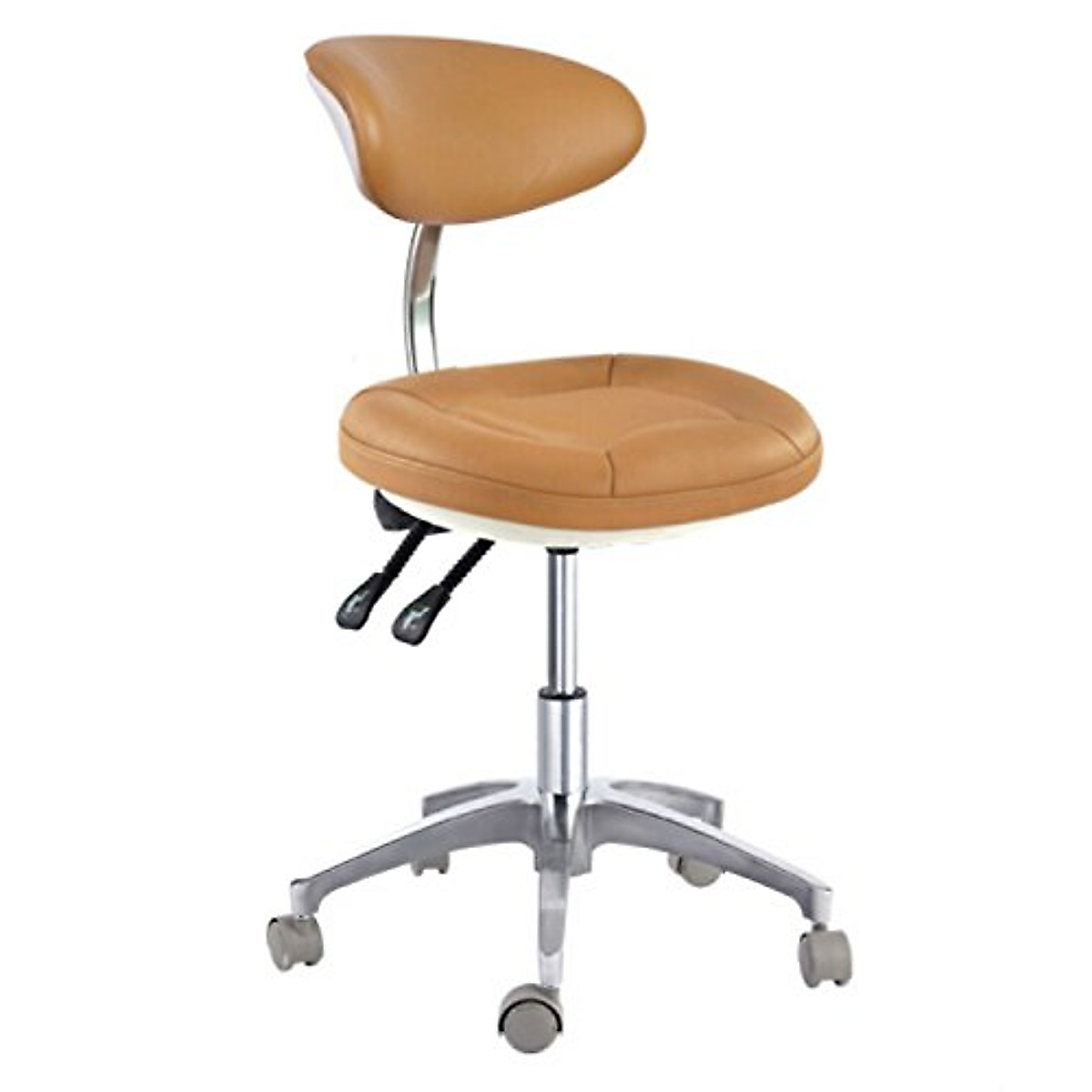 YOHOSO Portable Micro Fiber Leather Dentist Chair Doctor's Stool Mobile Chair Height Adjustment Concaved-Design 600-1-XW