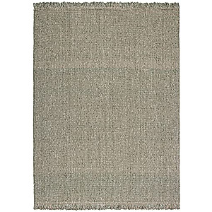 Safavieh Natural Fiber Collection 10' x 14' Green/Natural NF826Y Handmade Woven Fringe Jute Area Rug