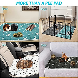 BNOSDM Guinea Pig Cage Liners 3 Packs Reusable Small Animals Pee Pads Washable Guinea Pig Bedding Highly Absorbent Cage Mats for Rabbits Hamsters Rats and Other Small Pets