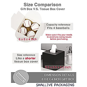 Shallive 6x6x4 Inch 24 Pcs White Boxes Small Gift Boxes with Lids and Ribbons Paper Bridesmaid Proposal Boxes Truffle Craft Cookie Boxes Candle Packaging Empty Box for Wedding Bridal Shower Christmas Holiday Birthday Gift Wrapping