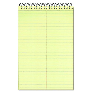 National Standard Spiral Steno Pad, Gregg Rule, Brown Cover, 80 Eye-Ease Green 6 X 9 Sheets
