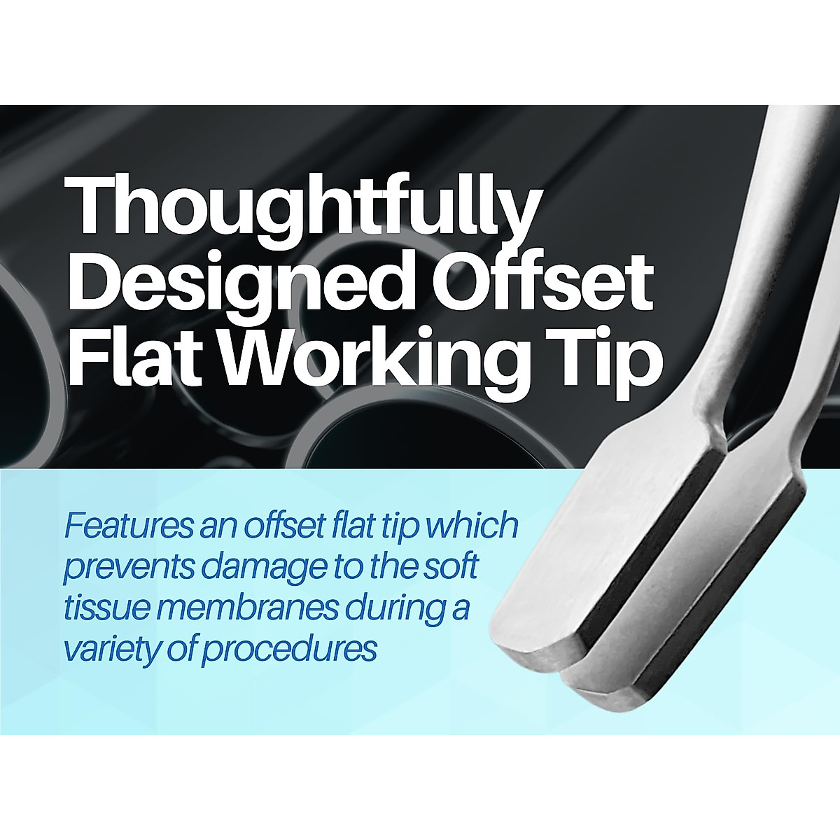 Tissue Membrane Holding Tweezer Flat Tips Stainless Steel Forceps with Offset Filter Forceps by Artman Instruments