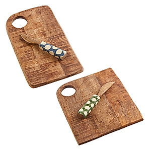 Mud Pie Square Dot Cutting Board, square 8 1/2" x 7"