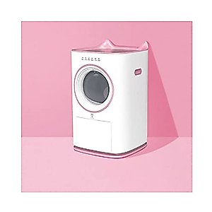 HONGFEISHANGMAO Cat Box Innovative Automatic Cat Litter Box Intelligent Automatic Cleaning Electric Shovel Cat Toilet Anti-Odor, Fully Enclosed Large Cat Furniture (Color : Pink)