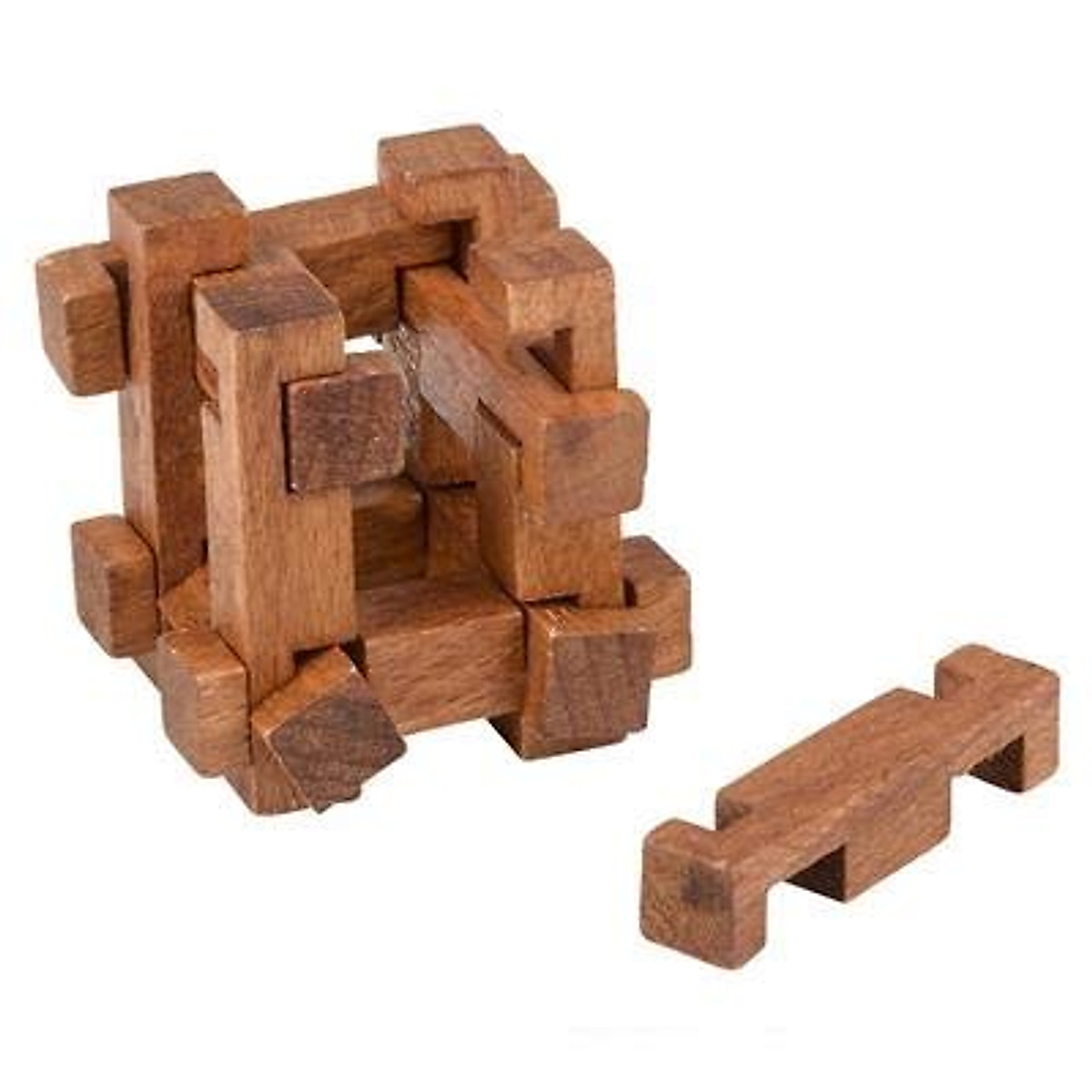 Mini Wooden Brain Teaser 3-D Puzzles 1.75” – 8 pk - Party Favors, Stocking Stuffers, Goody Bags, Classroom Prizes