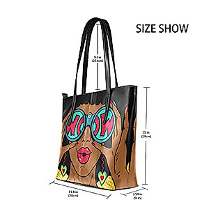 African American Woman Handbags Shoulder Bags Leather Crossbody Handbag for Women Tote Satchel